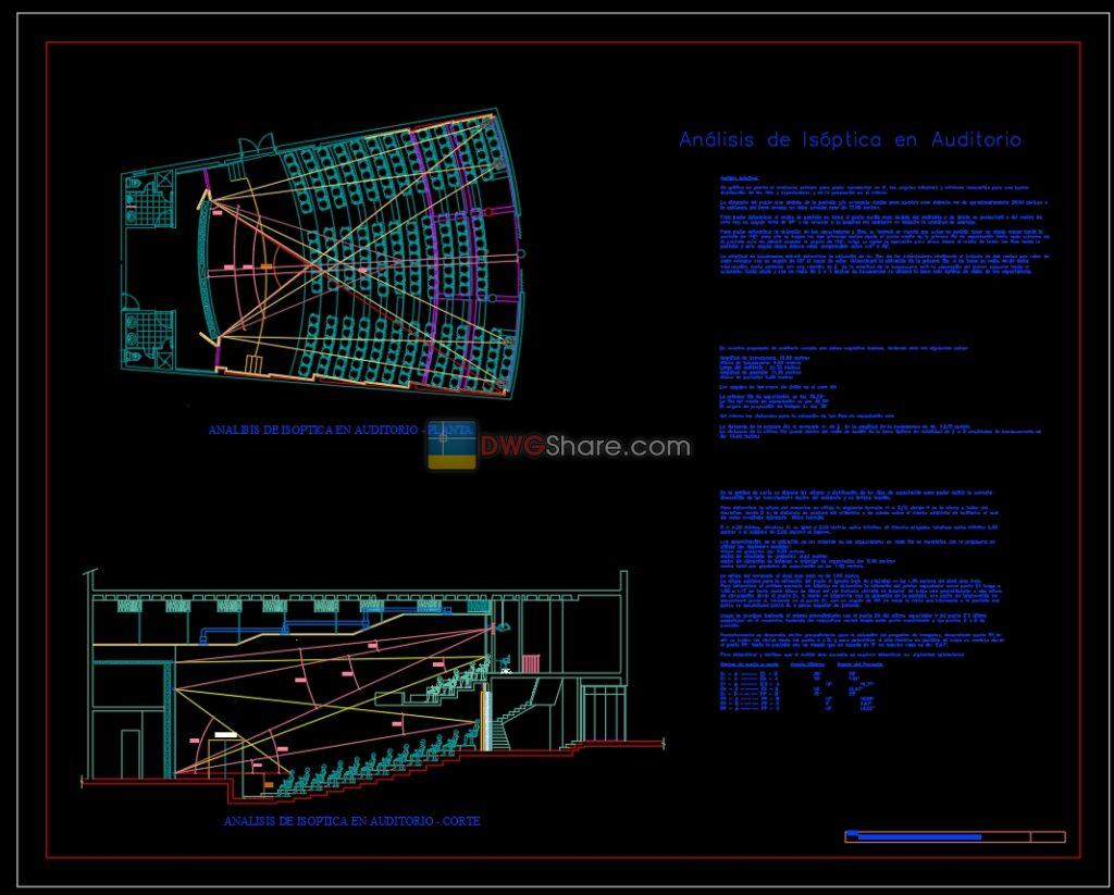 1.Auditorium hall AutoCAD blocks free download