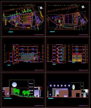 1.Auditorium hall AutoCAD blocks free download