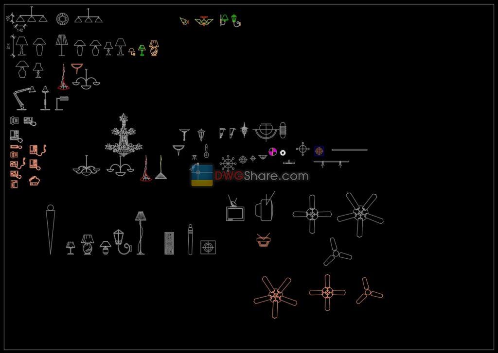 1.Electrical Lighting Cad Blocks free download