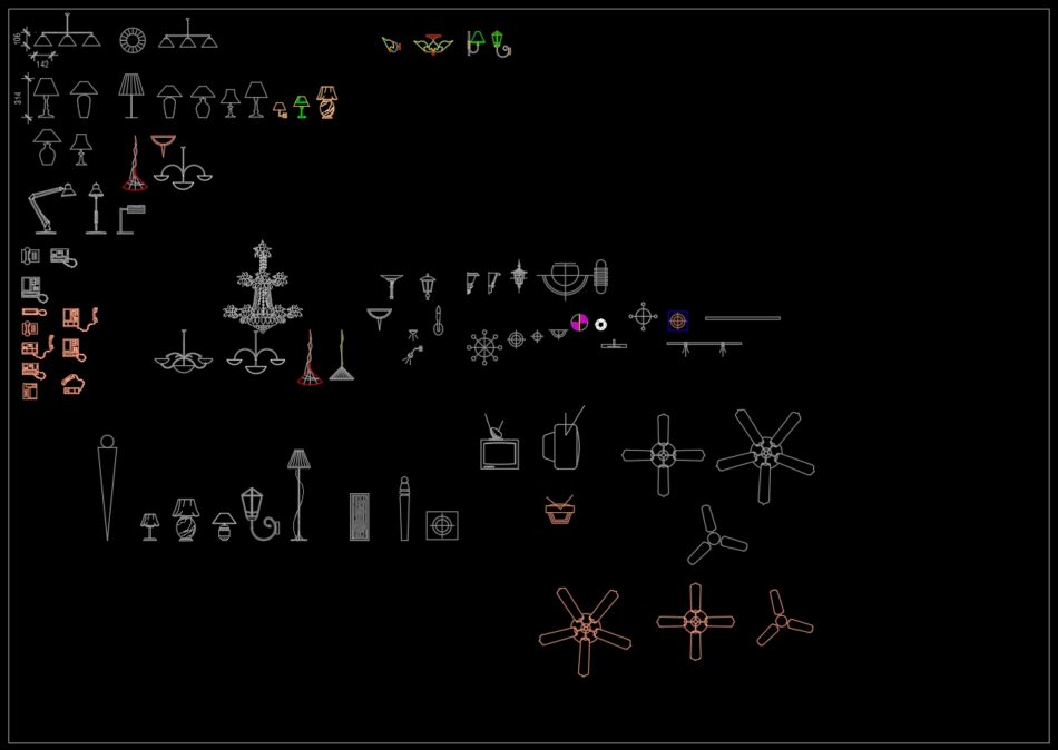 1.Electrical Lighting Cad Blocks free download
