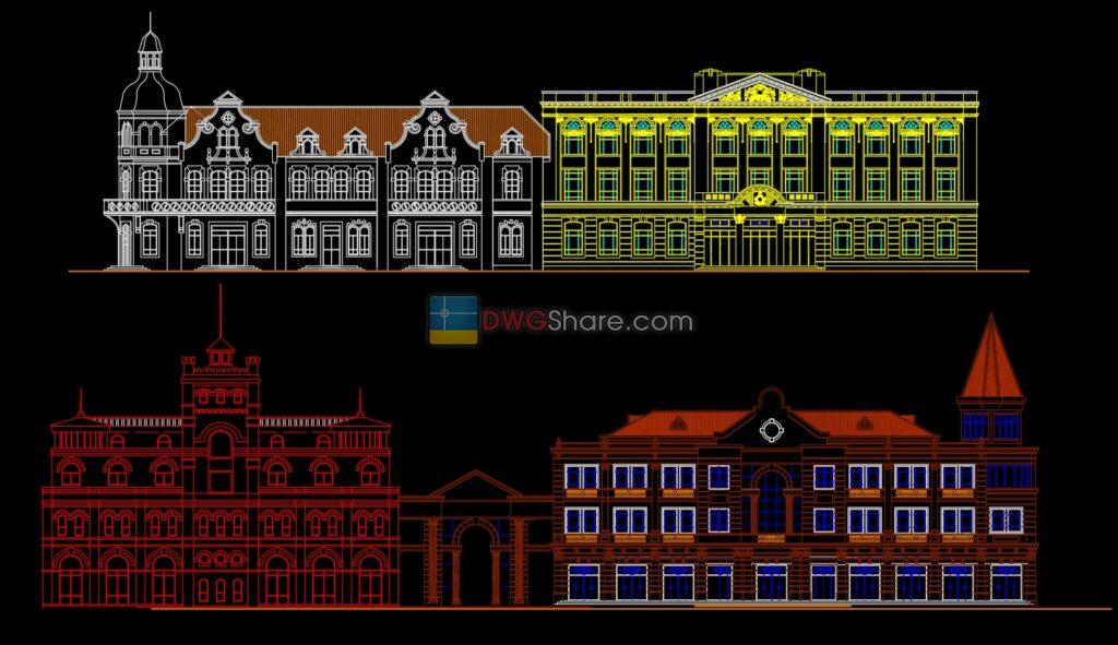 2.Architectural Building Elevation AutoCAD blocks free download | Free ...