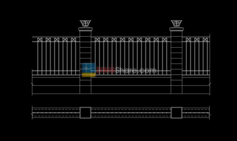 Fence design AutoCAD blocks free download 4