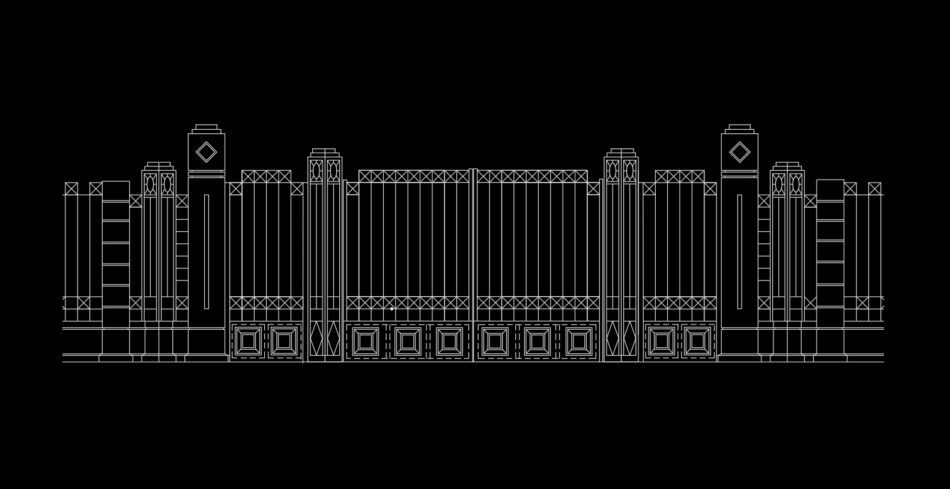 Fence design AutoCAD blocks free download 5