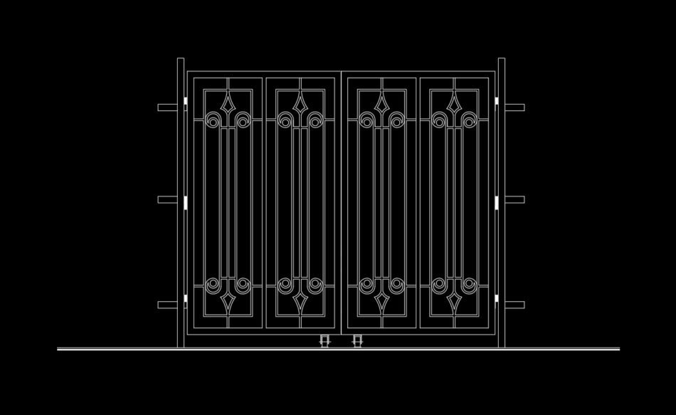 6. Fence design AutoCAD blocks free download | Free Cad Blocks ...