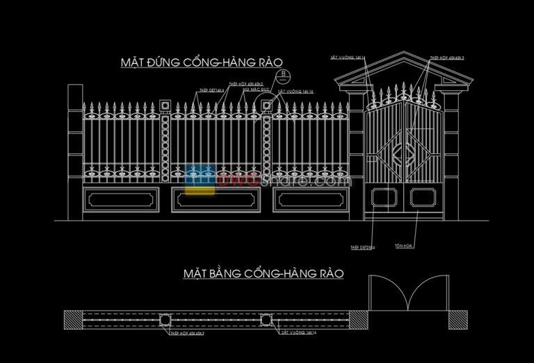 9. Fence design AutoCAD blocks free download | Free Cad Blocks ...