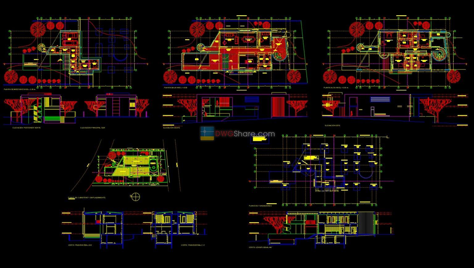 House Plan Design 6 AutoCAD File Free download