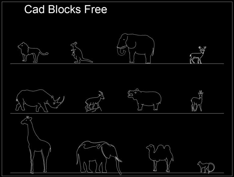 Wild animals DWG | Free Cad Blocks, download DWG models for architects ...