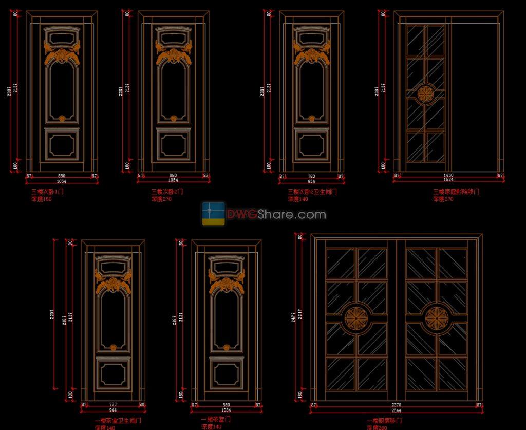 12 Different Modern Designs for Doors free download | Free Cad Blocks ...