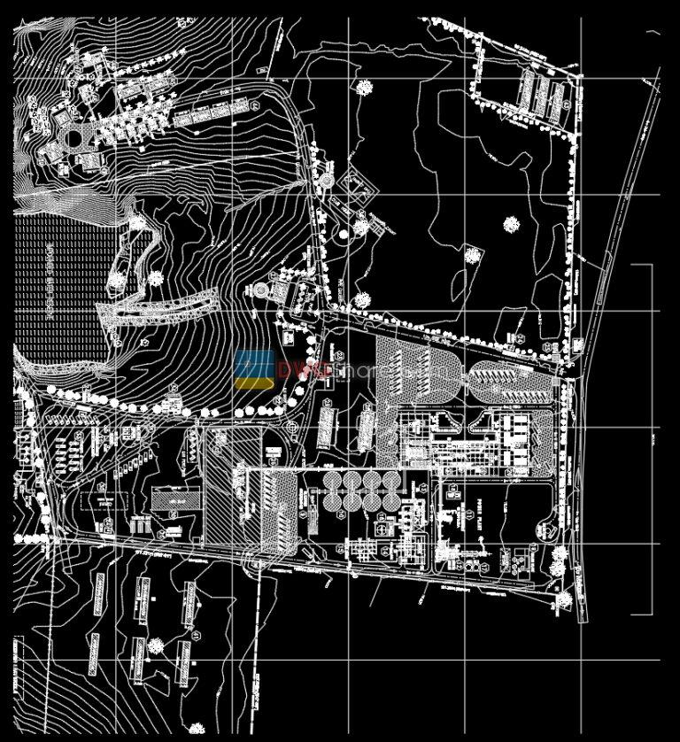 19.Grain mill plant designs AutoCAD file free download