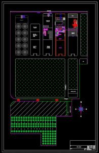 19.Grain mill plant designs AutoCAD file free download