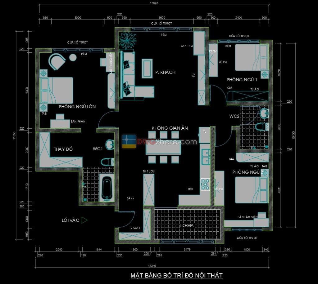 20.House Plan Design AutoCAD File Free download