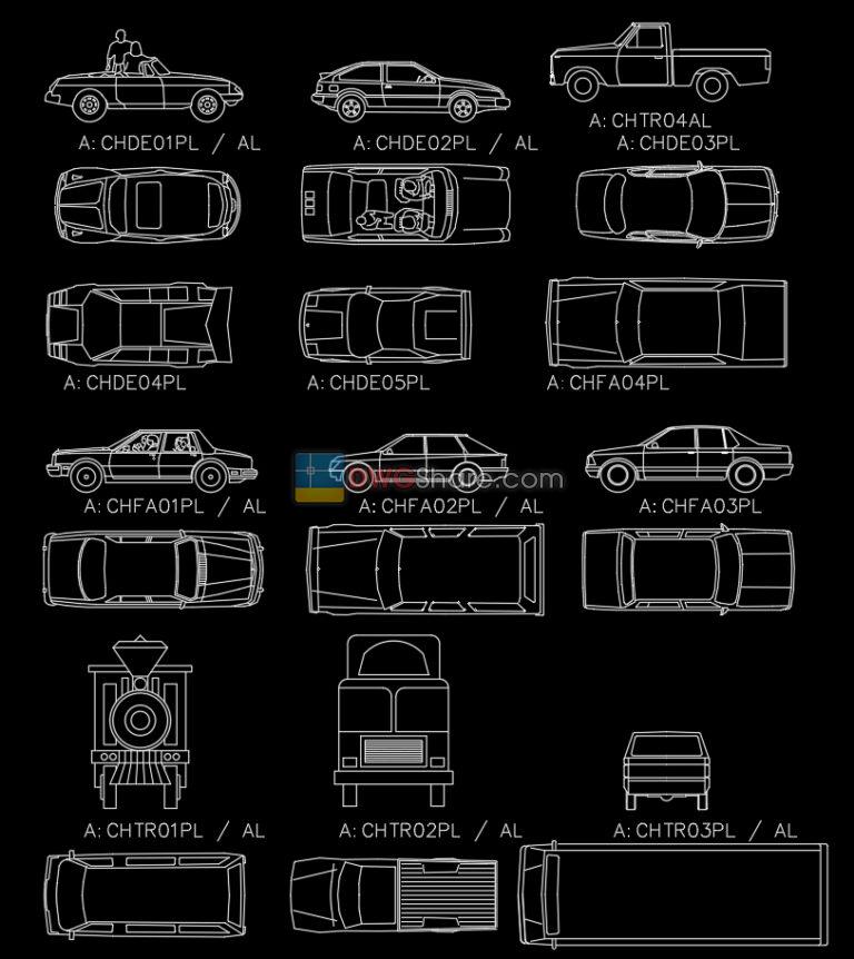 3.Transport AutoCAD blocks free download