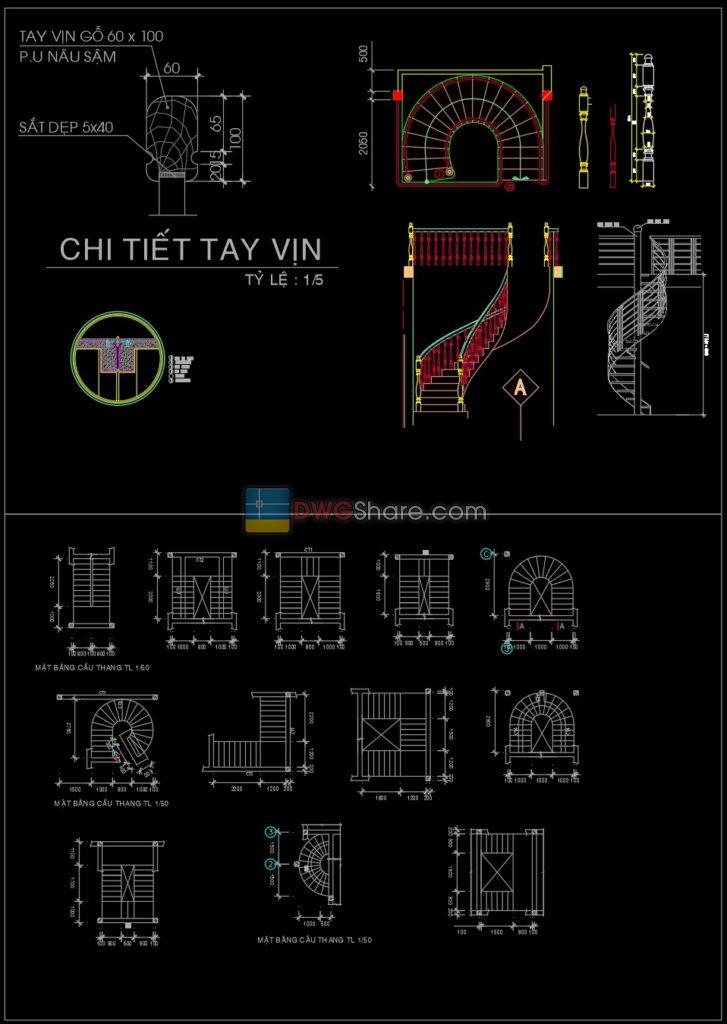 9.Free DWG models of Stairs in plan and elevation view | Free Cad ...