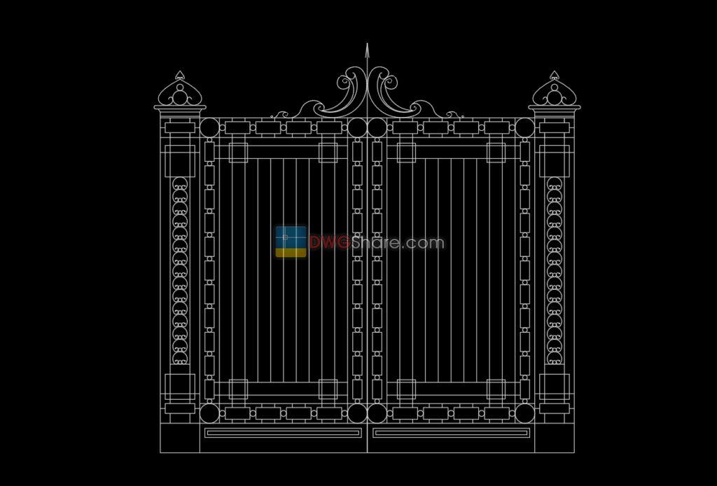 12. Fence design AutoCAD blocks free download | Free Cad Blocks ...