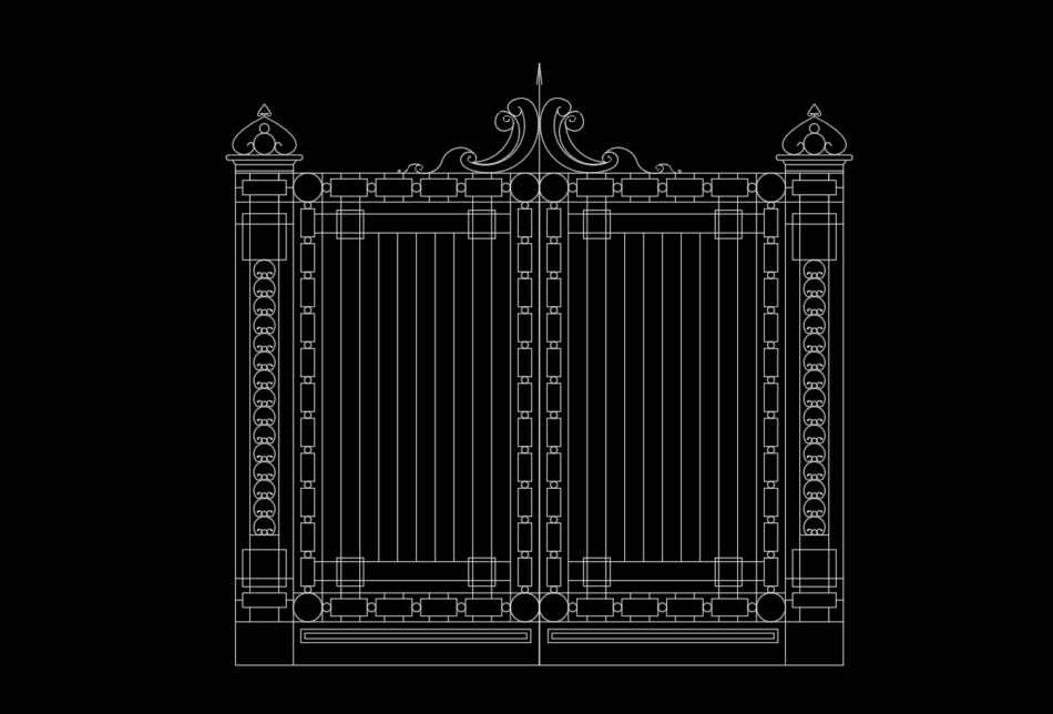 12. Fence design AutoCAD blocks free download | Free Cad Blocks ...