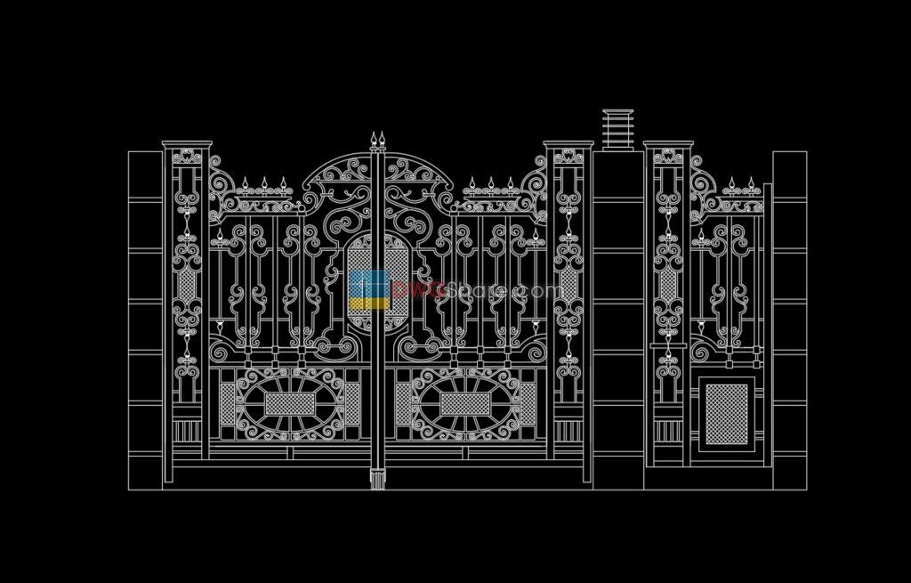 15. Gate design AutoCAD blocks free download