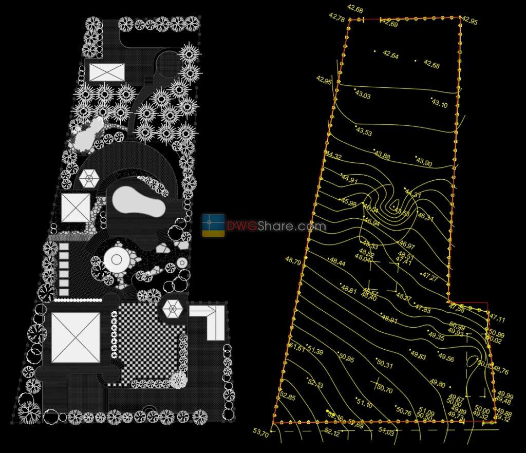 4.Garden design plan AutoCAD blocks free download