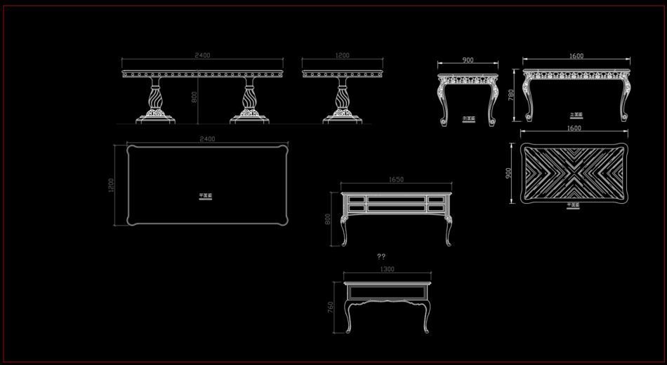 6.Classic Furniture CAD Blocks free download