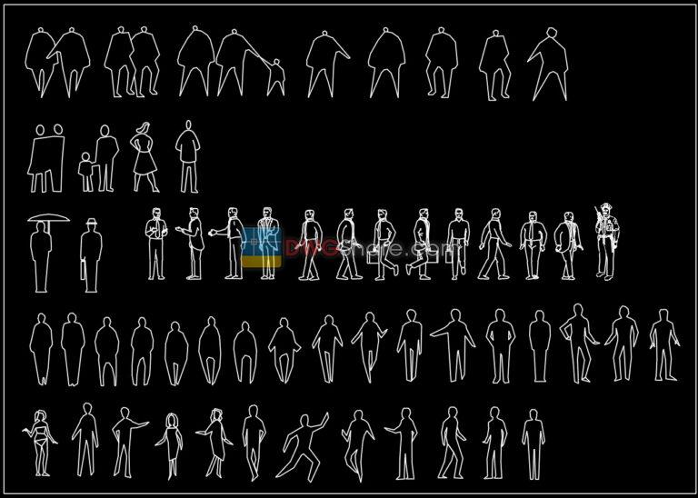 7.People dwg CAD blocks free download
