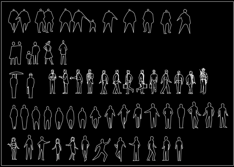 7.People dwg CAD blocks free download