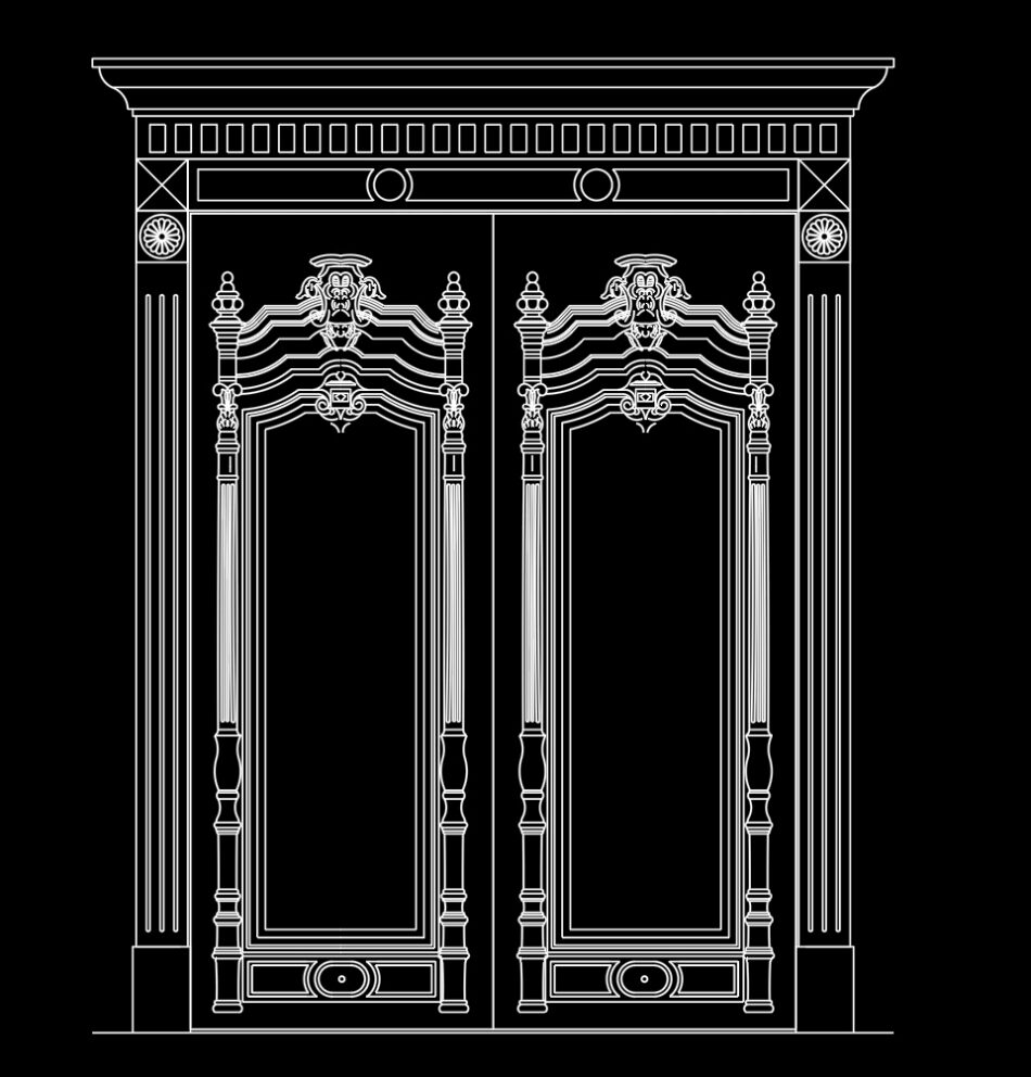 25.Autocad Wooden Door free download | Free Cad Blocks, download DWG ...