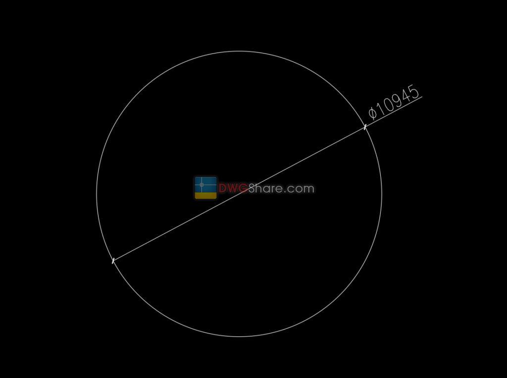 DimDiameter command in CAD