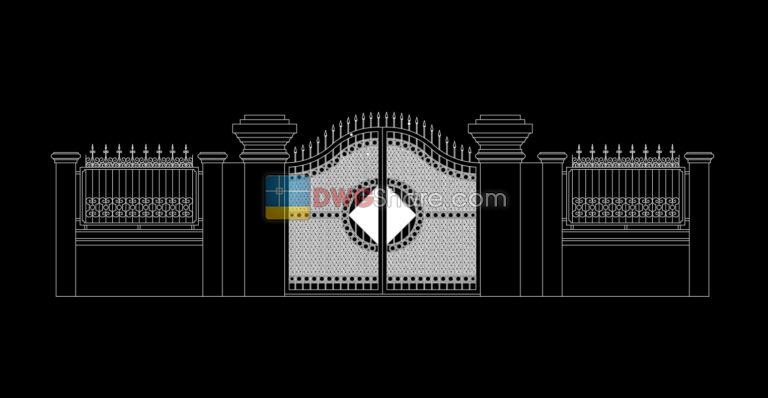 16. Gate design AutoCAD blocks free download