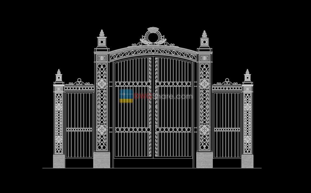 18. Gate design AutoCAD blocks free download