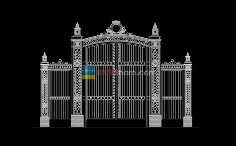 18. Gate design AutoCAD blocks free download