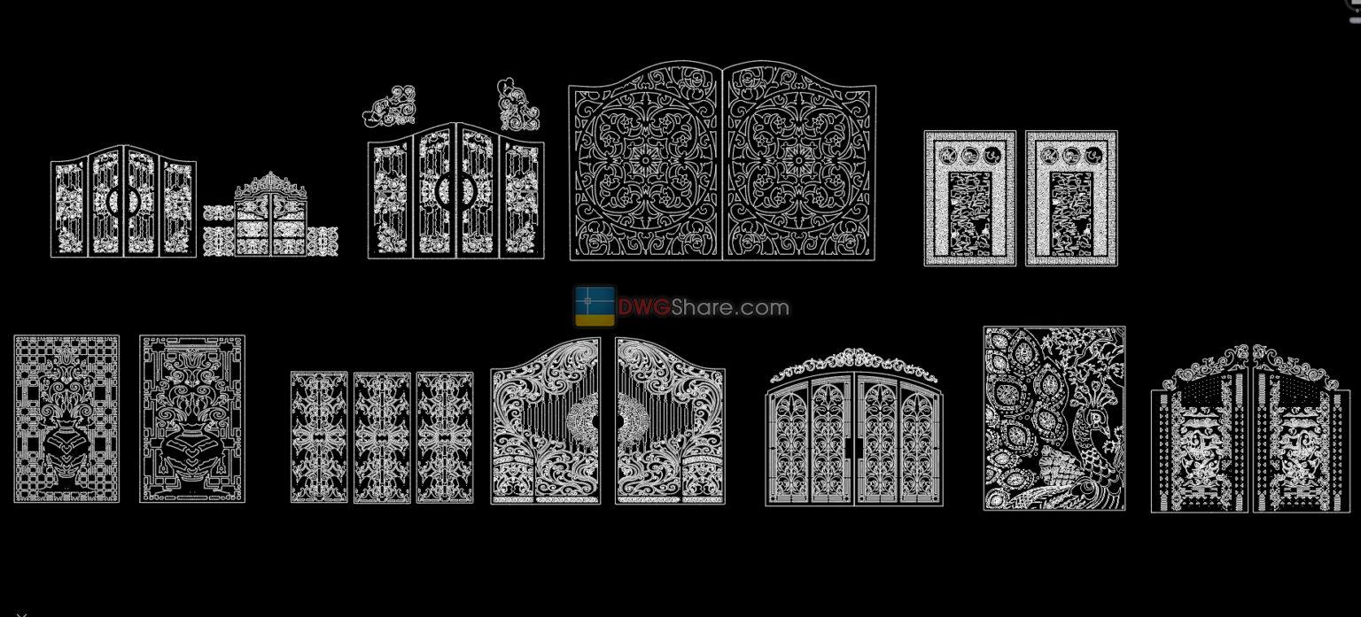 19. Gate design AutoCAD blocks free download | Free Cad Blocks ...