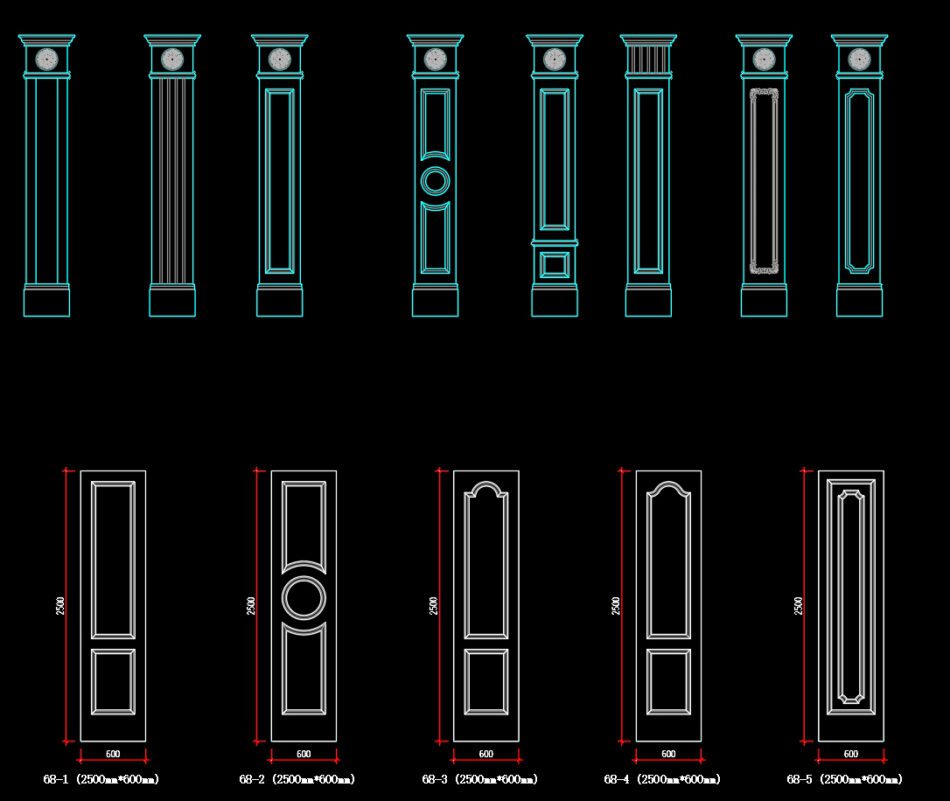 1.Interior design Neoclassical wall design