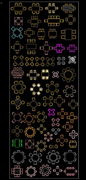 16.Dining table and chairs Cad Blocks free download | Free Cad Blocks ...