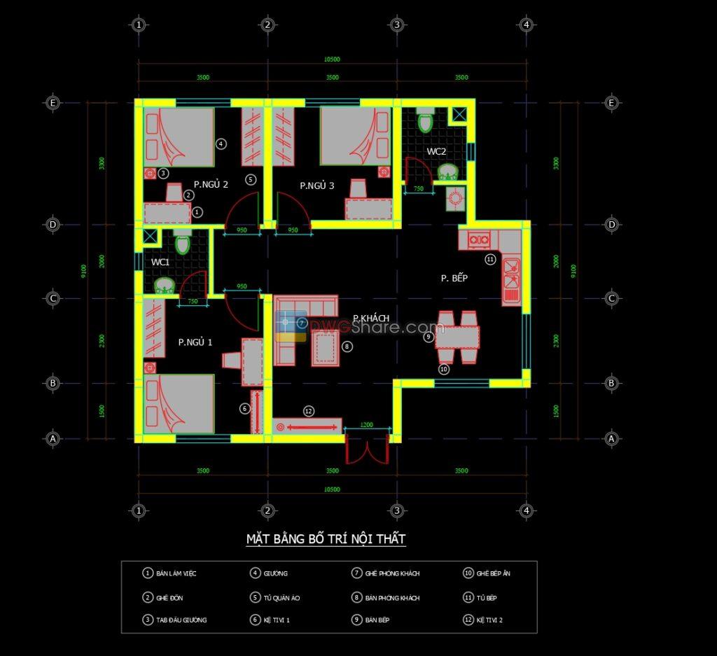 38.Apartment Plan Design AutoCAD File Free download