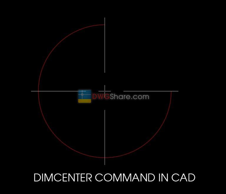 DimCenter command in CAD