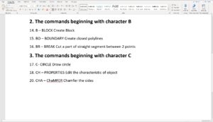 200 basic shortcut commands in AutoCAD