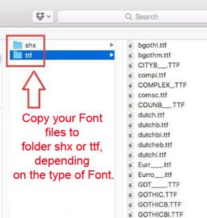 Add AutoCad standard font for Windows and Macbook