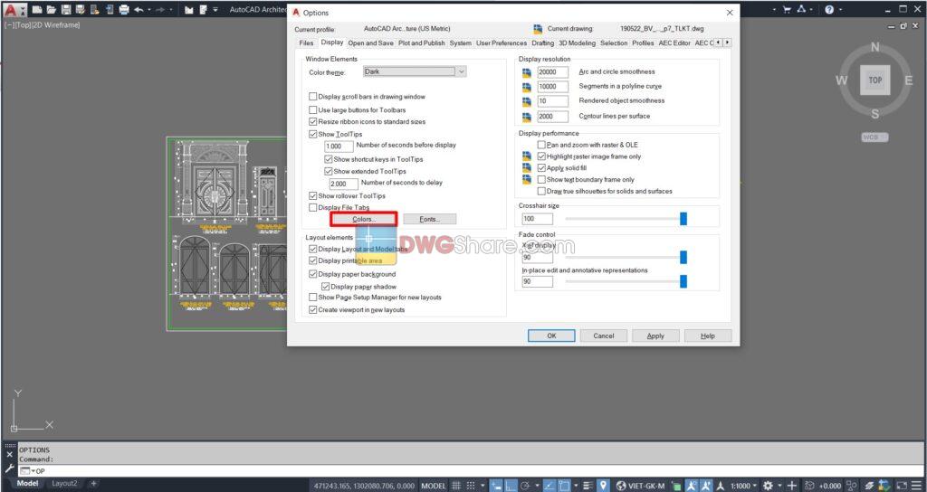 Change background color for Layout in AutoCAD | Free Cad Blocks ...