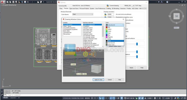 Change background color for Layout in AutoCAD | Free Cad Blocks ...