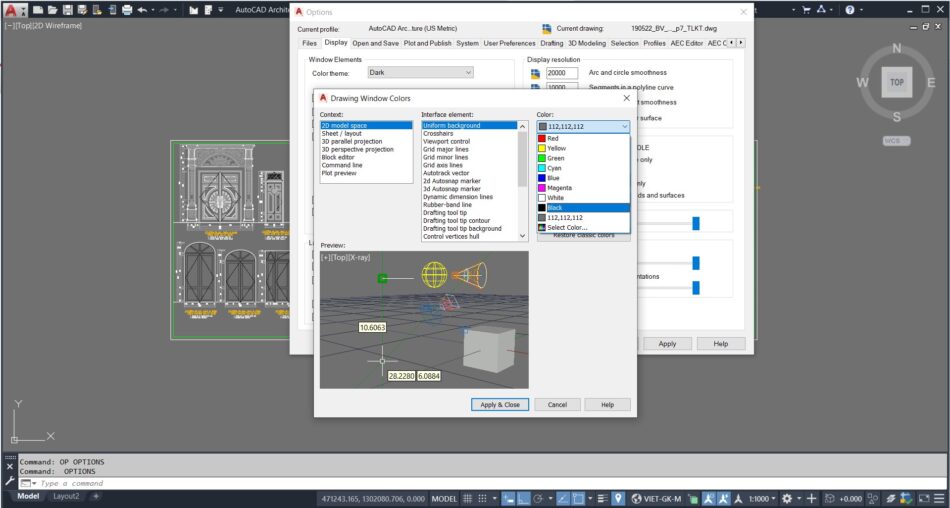 Change background color for Layout in AutoCAD | Free Cad Blocks ...