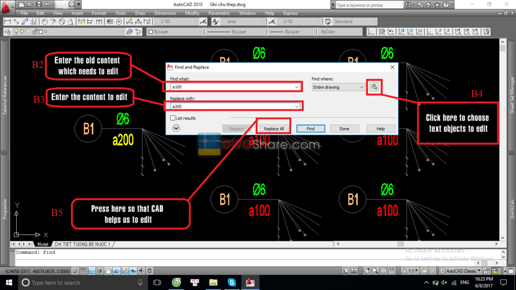 Find command in AutoCAD