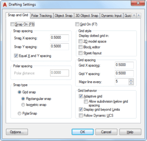 Grid command in AutoCAD
