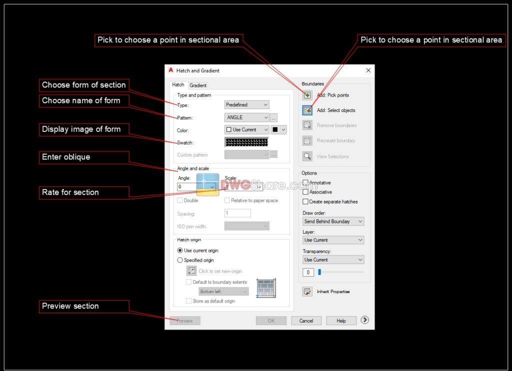 Hatch/Bhatch command in CAD