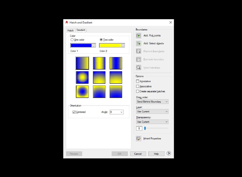 Hatch/Bhatch command in CAD