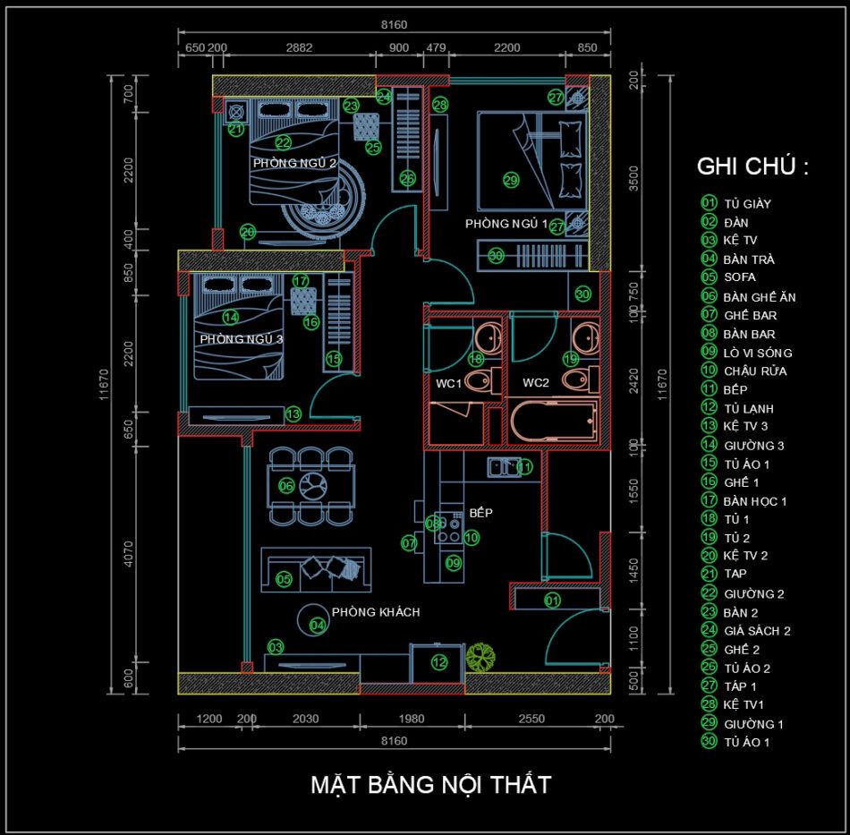 44.Apartment Plan Design AutoCAD File Free download