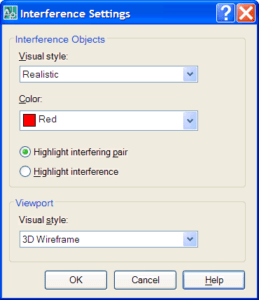 Interfere command in AutoCAD