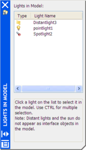 Lightlist command in AutoCAD – List the light sources in drawing