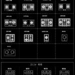 10.Gas cooker, Induction cooker, Kitchen hood AutoCAD blocks free ...