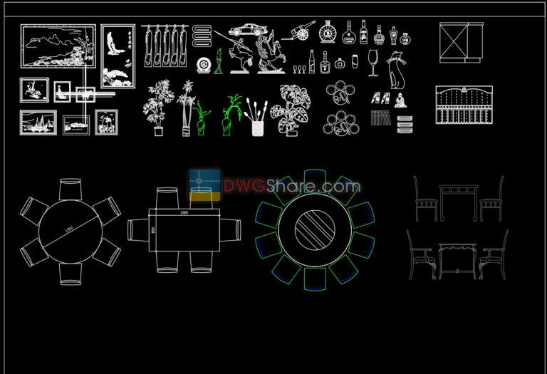 11.Other Kitchen Accessories AutoCAD blocks free download