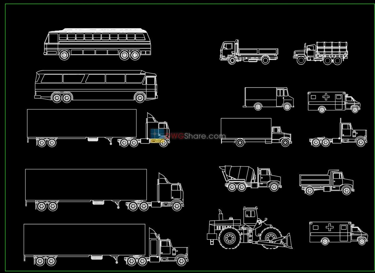 11.Transport AutoCAD blocks free download