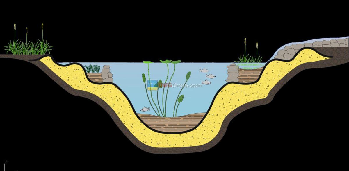 12.Aquarium CAD blocks detail elevation layout autocad file